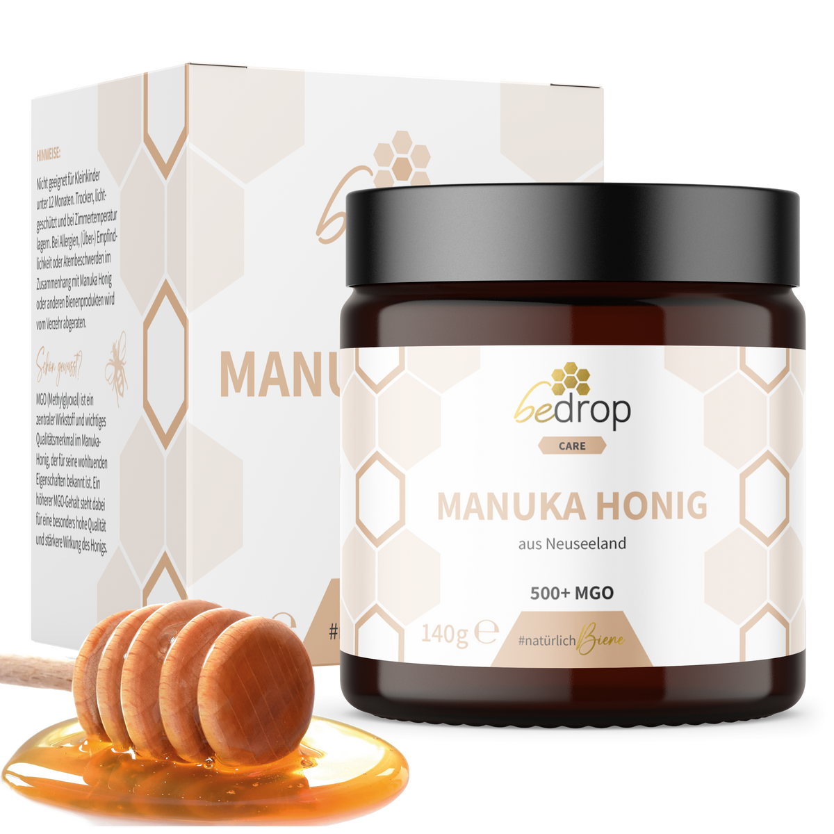 Manuka honey 140g - certified MGO 500+ from New Zealand | bedrop.de