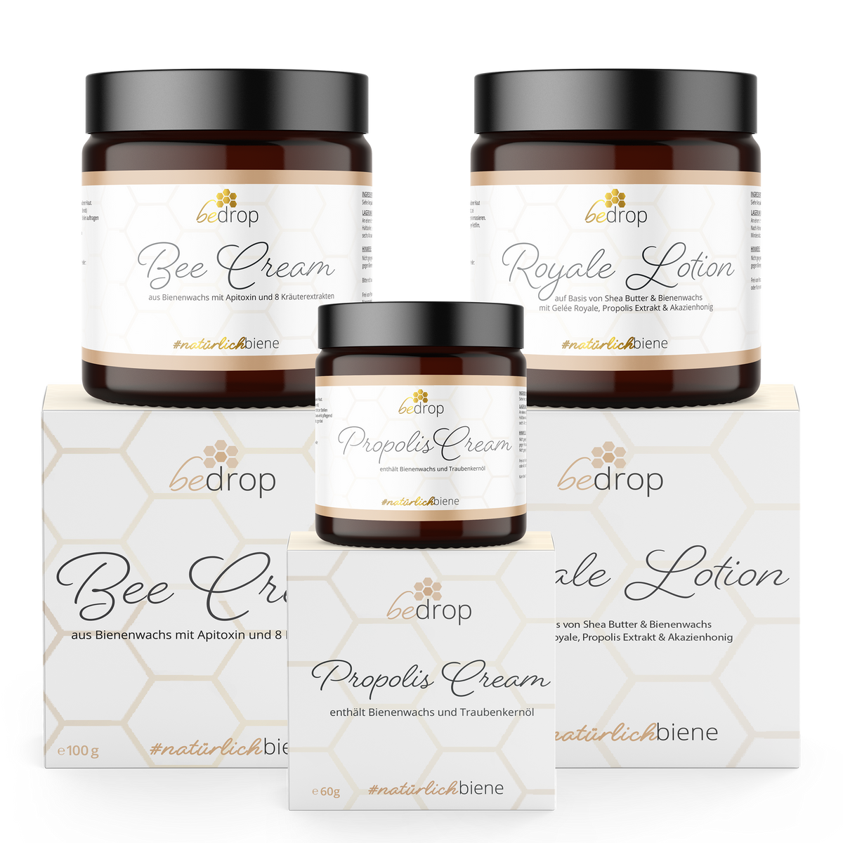Skin care set with bee venom cream & propolis cream & body lotion in an ...