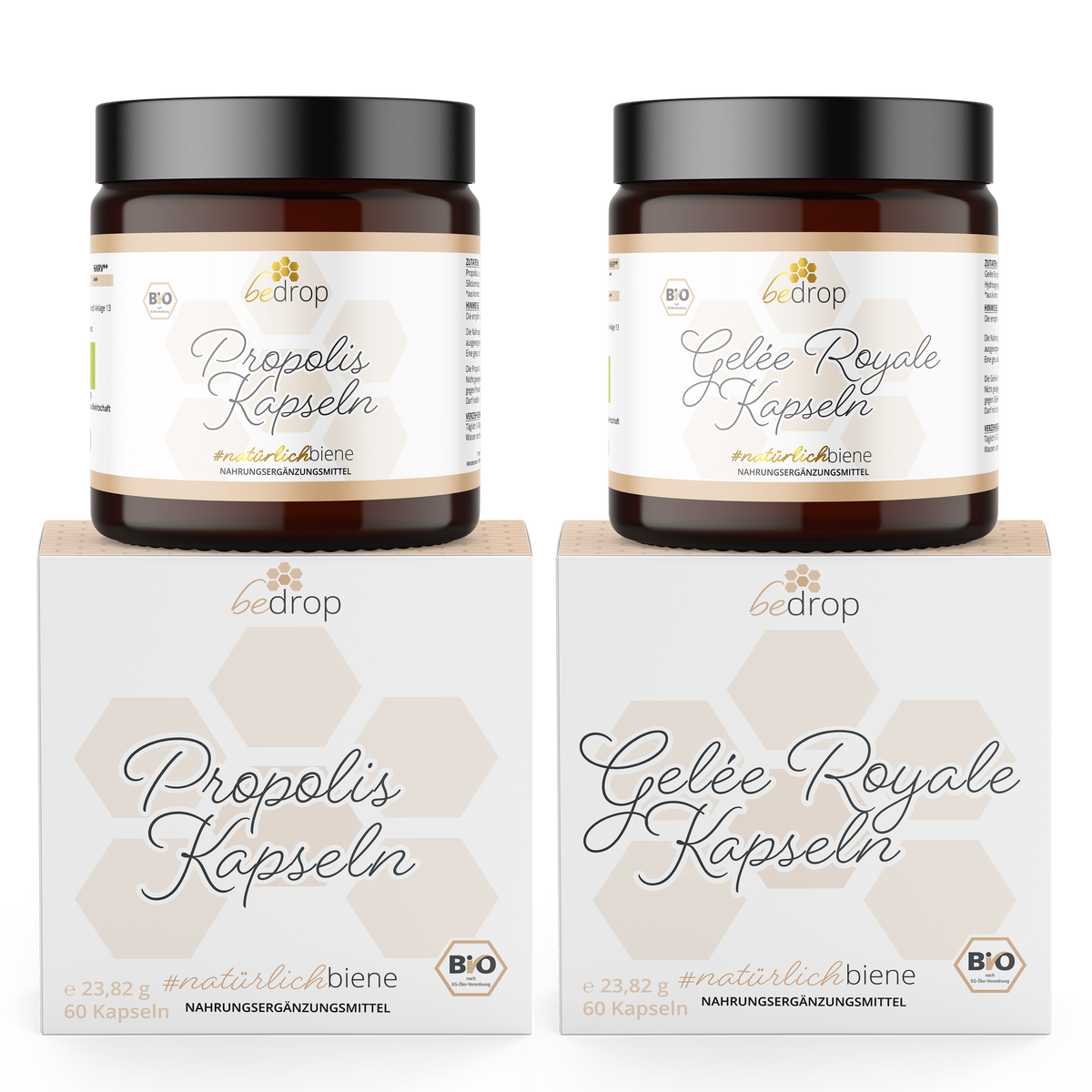 Propolis & royal jelly capsules in a set | 2x 60 capsules (100% beekee ...
